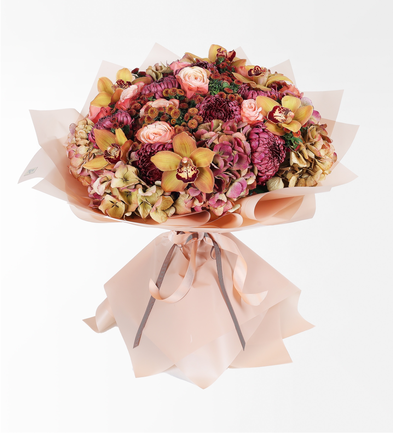 Fall Xl - Anastasya Ve Khala Somon Güllerden Dev Buket