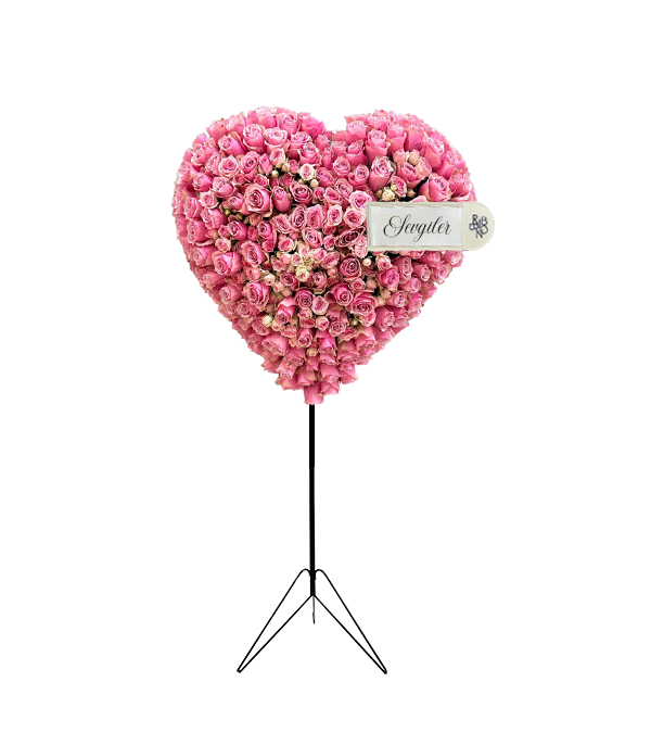 Grand Deluxe Kalp Ferforje Çelenk | Ribbon Flowers