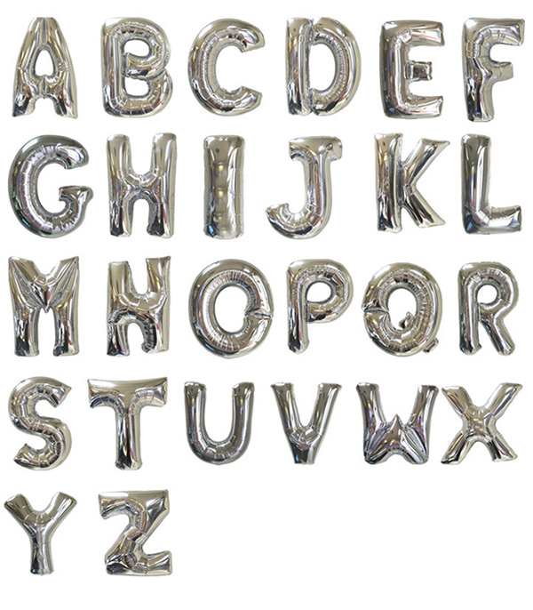 Silver Uçan Harf Balon 100 cm 1 Adet