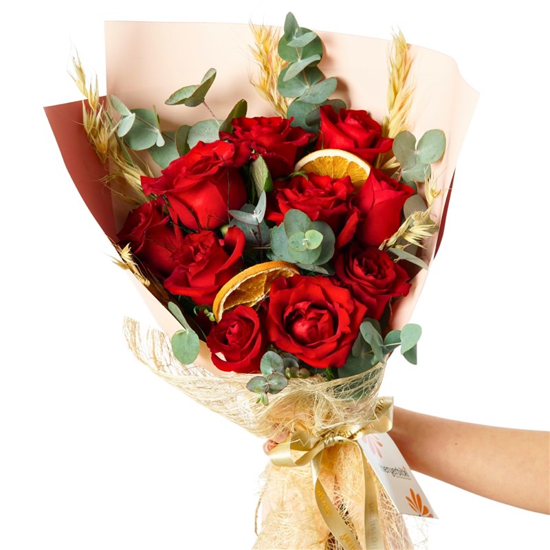 Forever Yours (10'lu Kırmızı Güller Buketi)