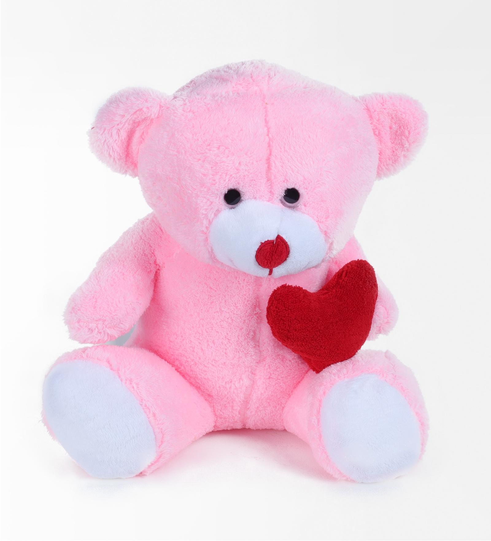 Kalpli Pembe Peluş Ayıcık Bobo 40 Cm